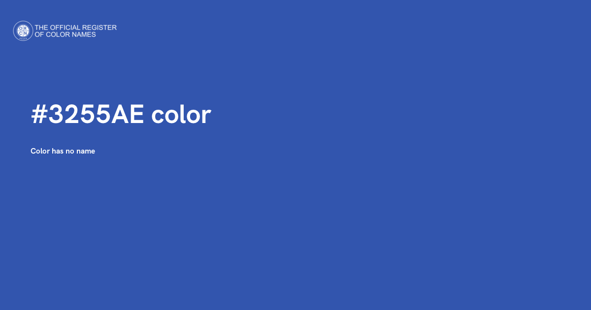 Color #3255AE - The Official Register of Color Names