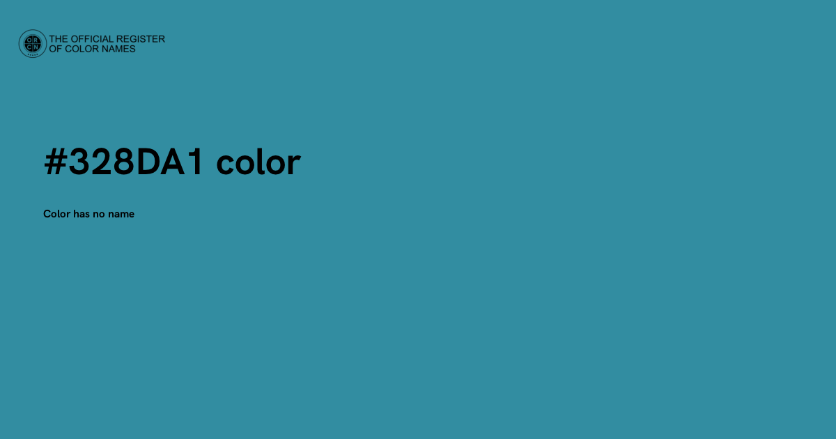 Color #328DA1 - The Official Register of Color Names
