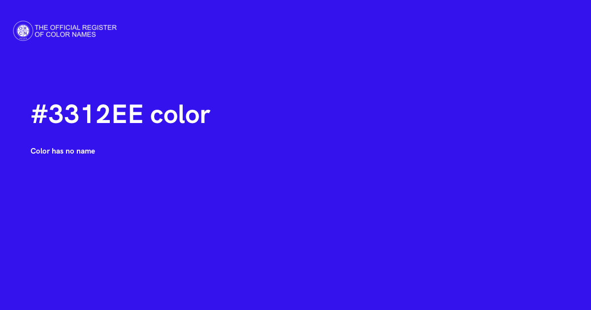 Color #3312EE - The Official Register of Color Names