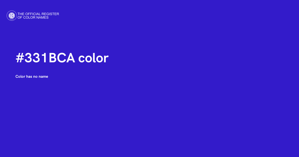 Color #331BCA - The Official Register of Color Names