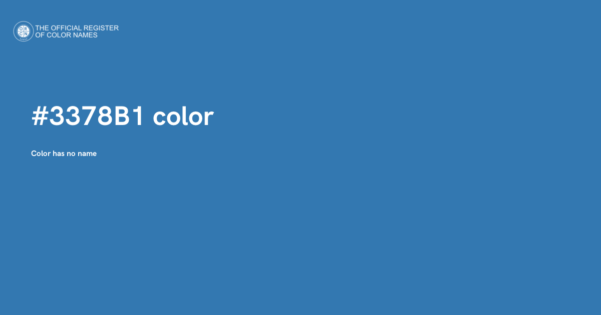 Color #3378B1 - The Official Register of Color Names