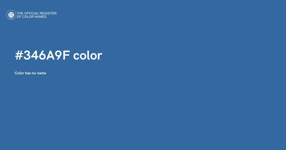 Color #346A9F - The Official Register of Color Names
