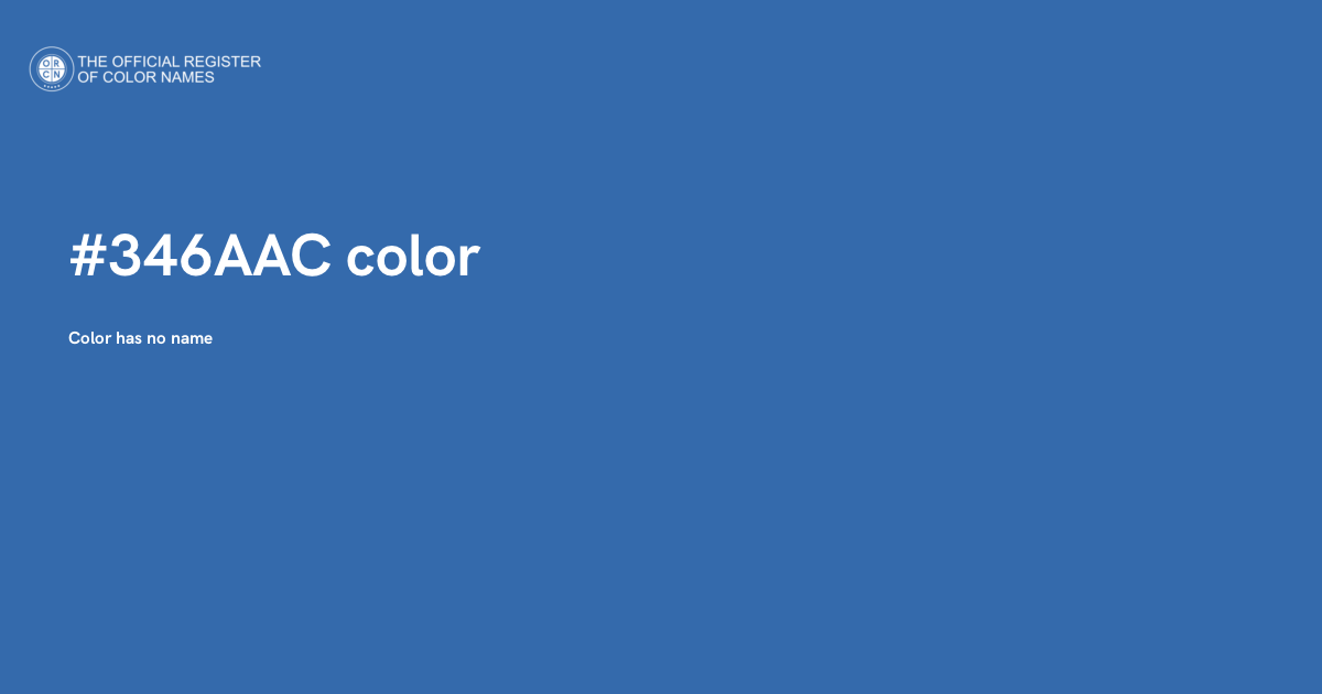 Color #346AAC - The Official Register of Color Names