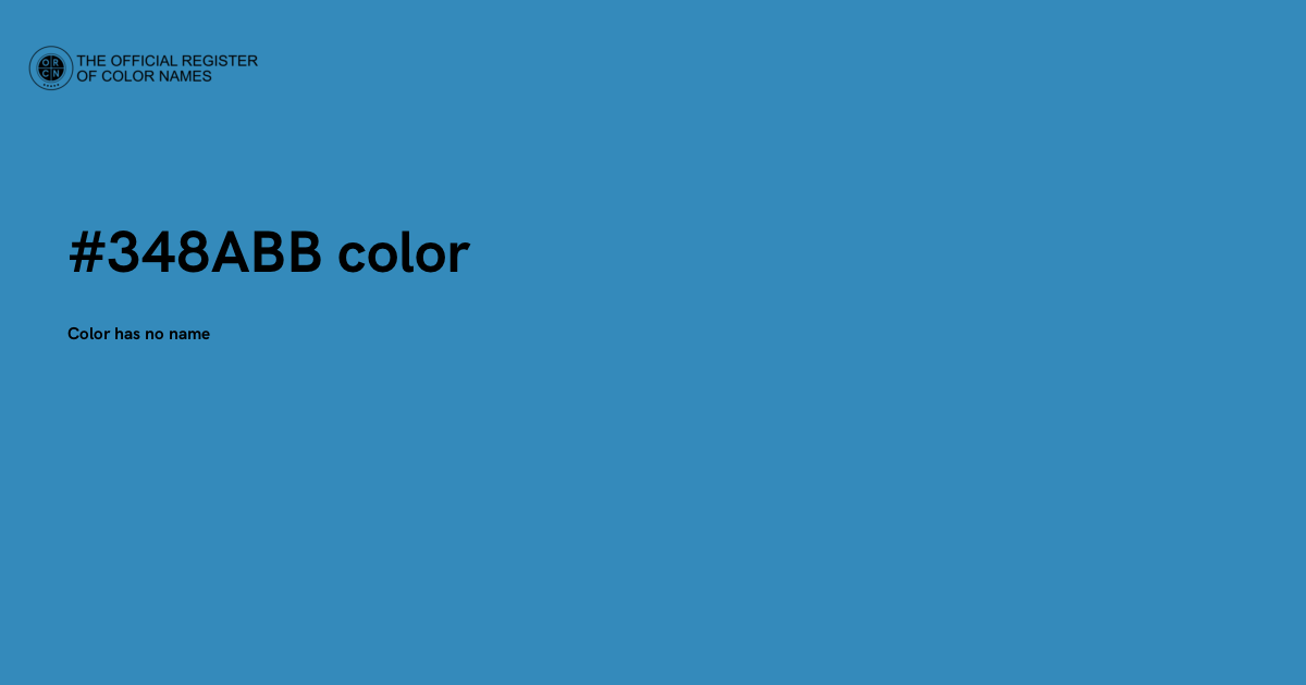 Color #348ABB - The Official Register of Color Names