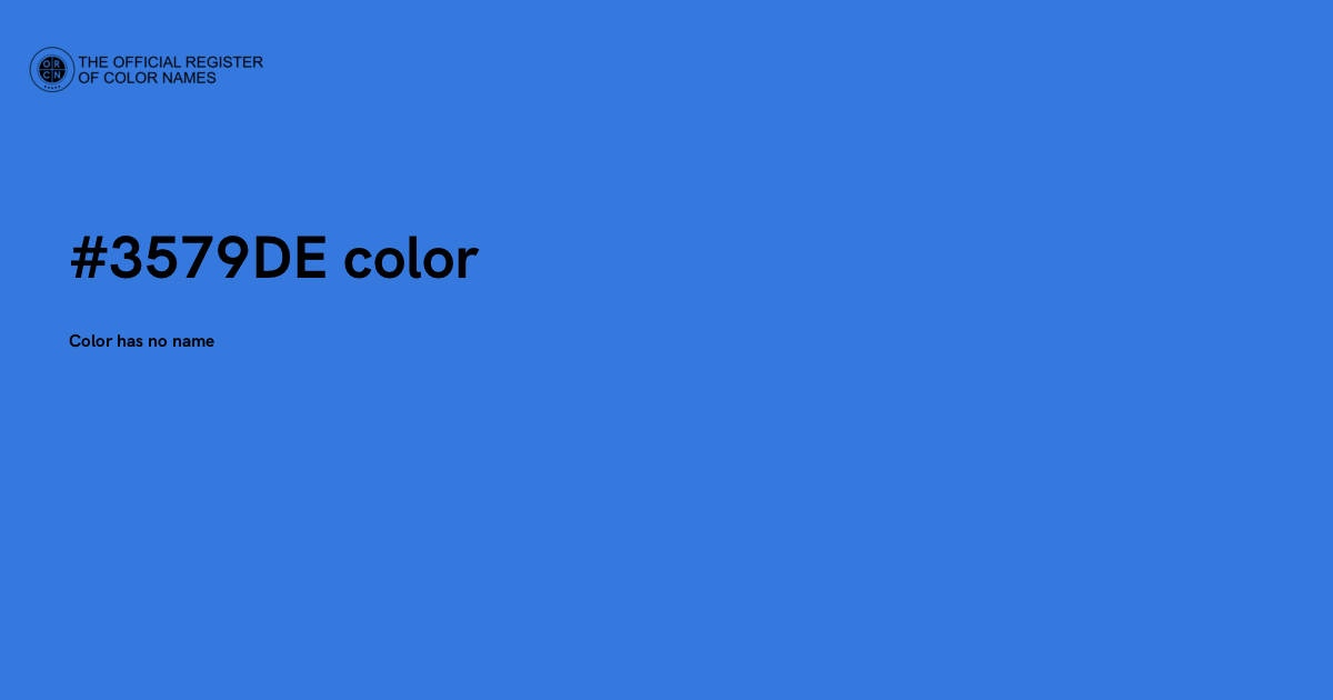 Color #3579DE - The Official Register of Color Names