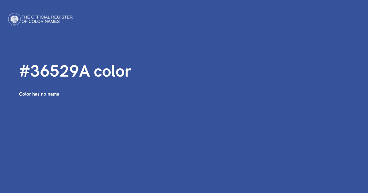 Ebullient Blue color - #36529A - The Official Register of Color Names