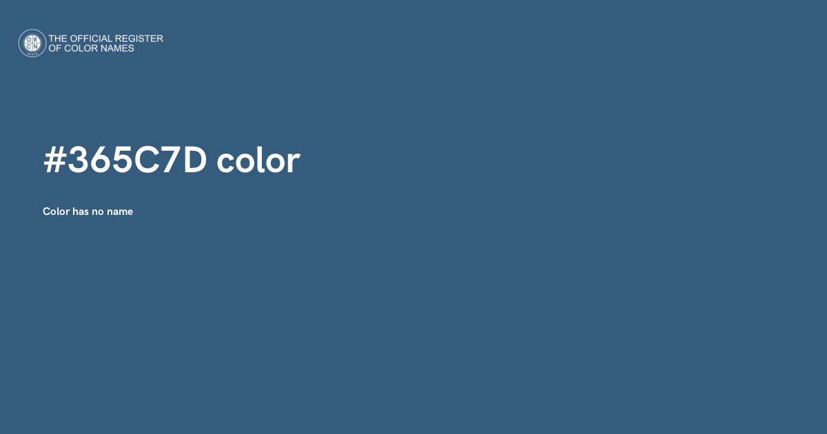 Matisse color - #365C7D - The Official Register of Color Names