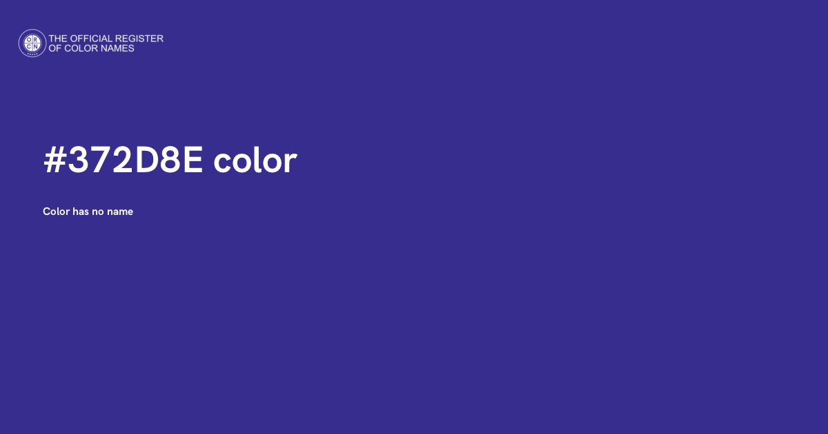 Color #372D8E - The Official Register of Color Names