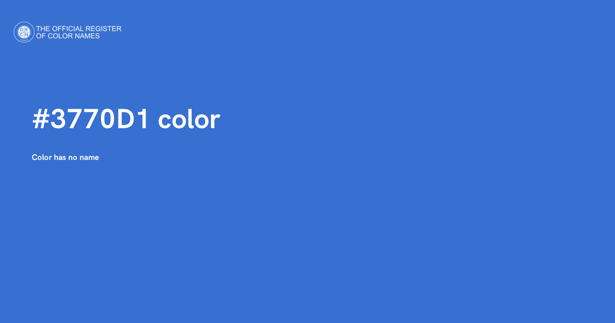 Color #3770D1 - The Official Register of Color Names