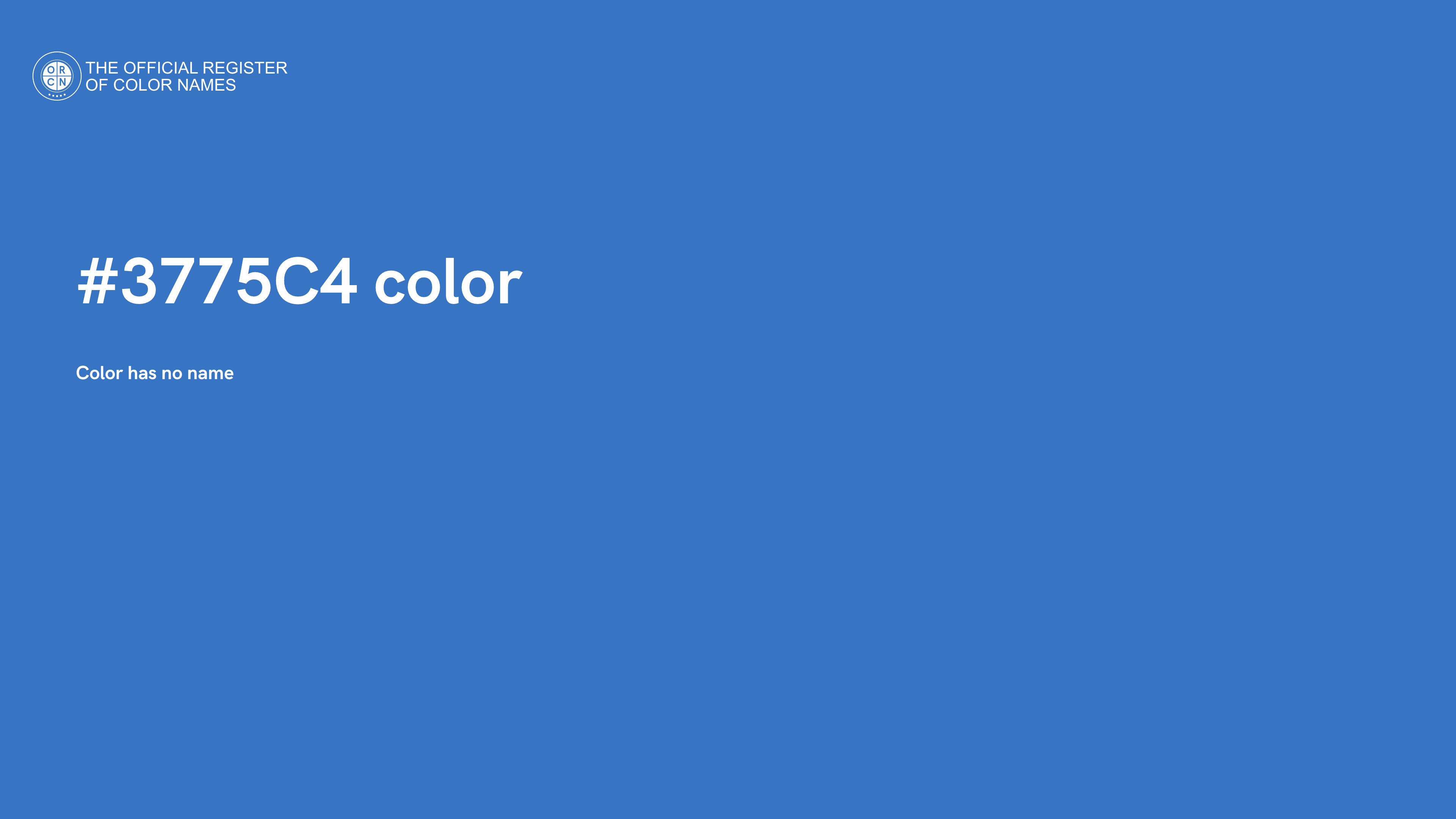 Color #3775C4 - The Official Register of Color Names