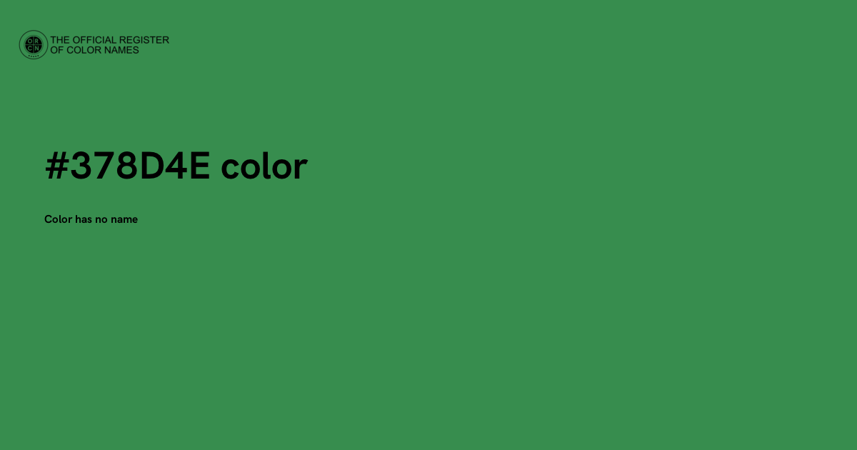 Color #378D4E - The Official Register of Color Names