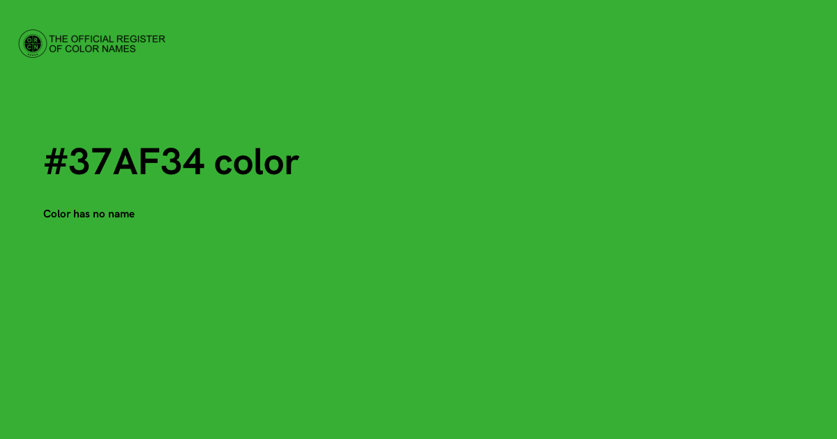 Color #37AF34 - The Official Register of Color Names