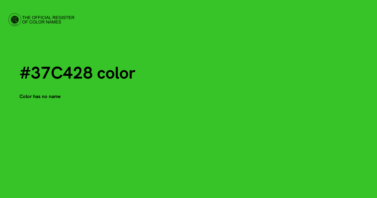 Color #37C428 - The Official Register of Color Names