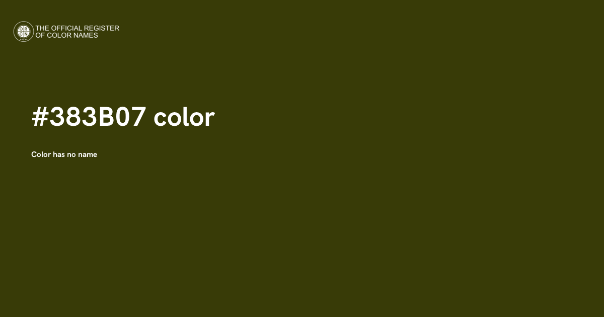 Color #383B07 - The Official Register of Color Names