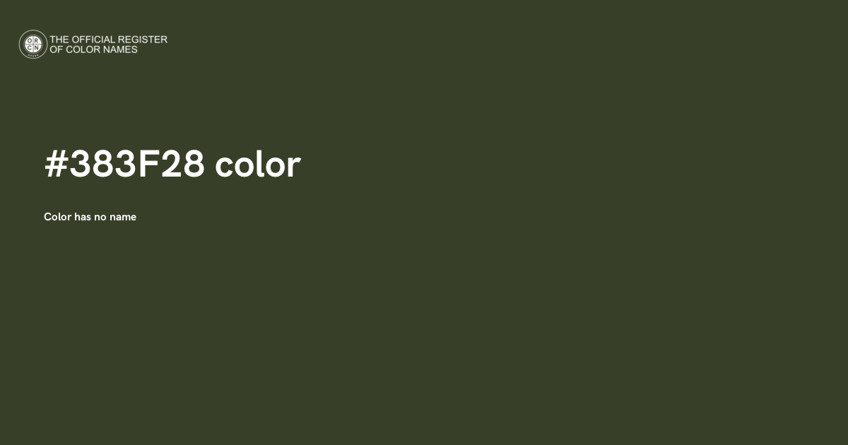 Color #383F28 - The Official Register of Color Names