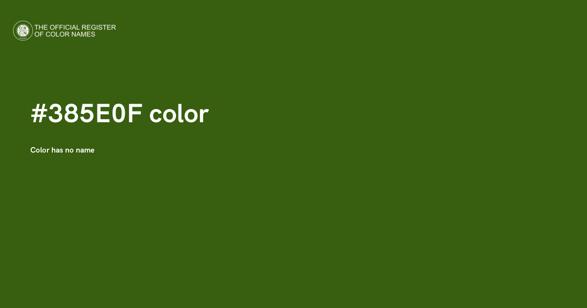 Terre Verte color - #385E0F - The Official Register of Color Names