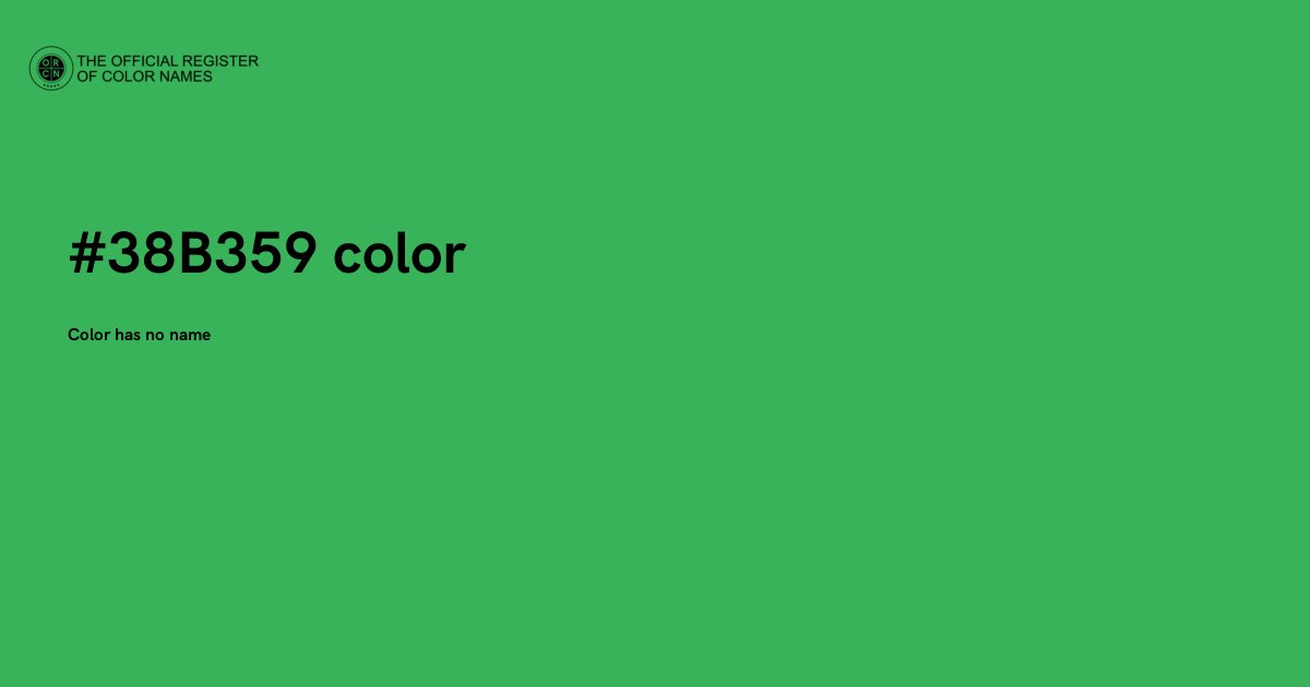 Color #38B359 - The Official Register of Color Names