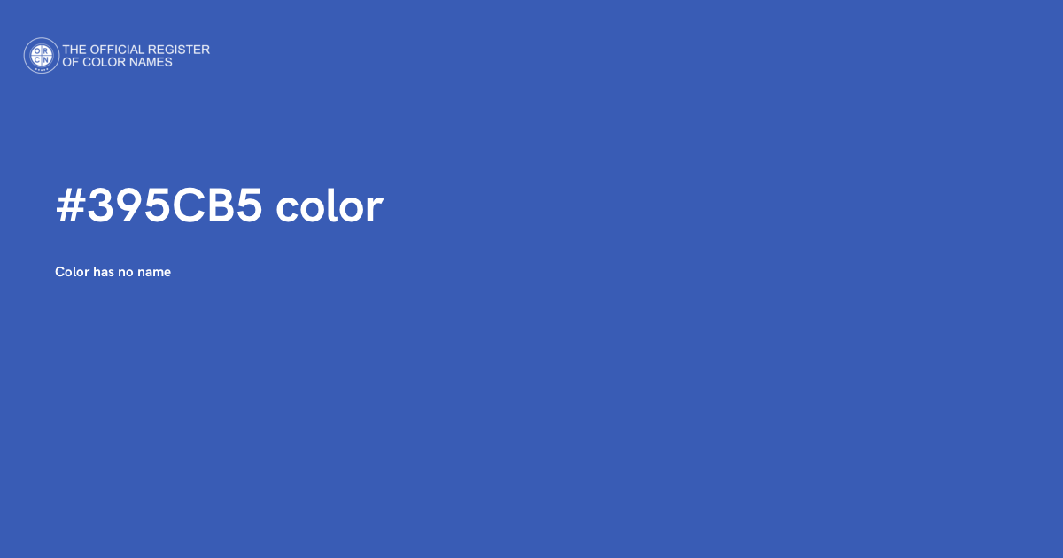 Color #395CB5 - The Official Register of Color Names