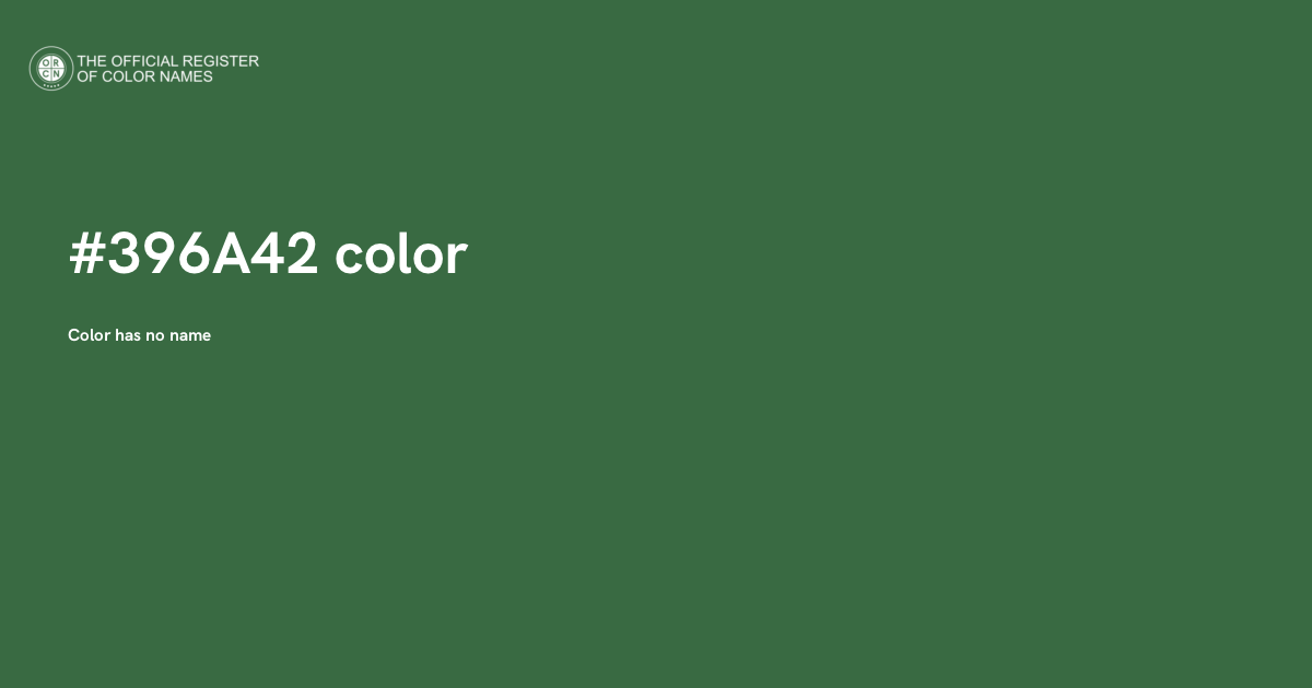 Color #396A42 - The Official Register of Color Names