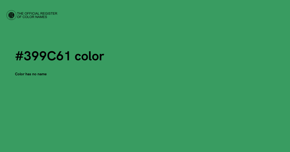 Color #399C61 - The Official Register of Color Names
