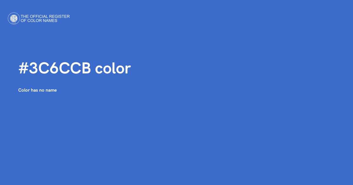 Color #3C6CCB - The Official Register of Color Names
