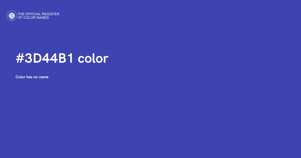 Color #3D44B1 - The Official Register of Color Names