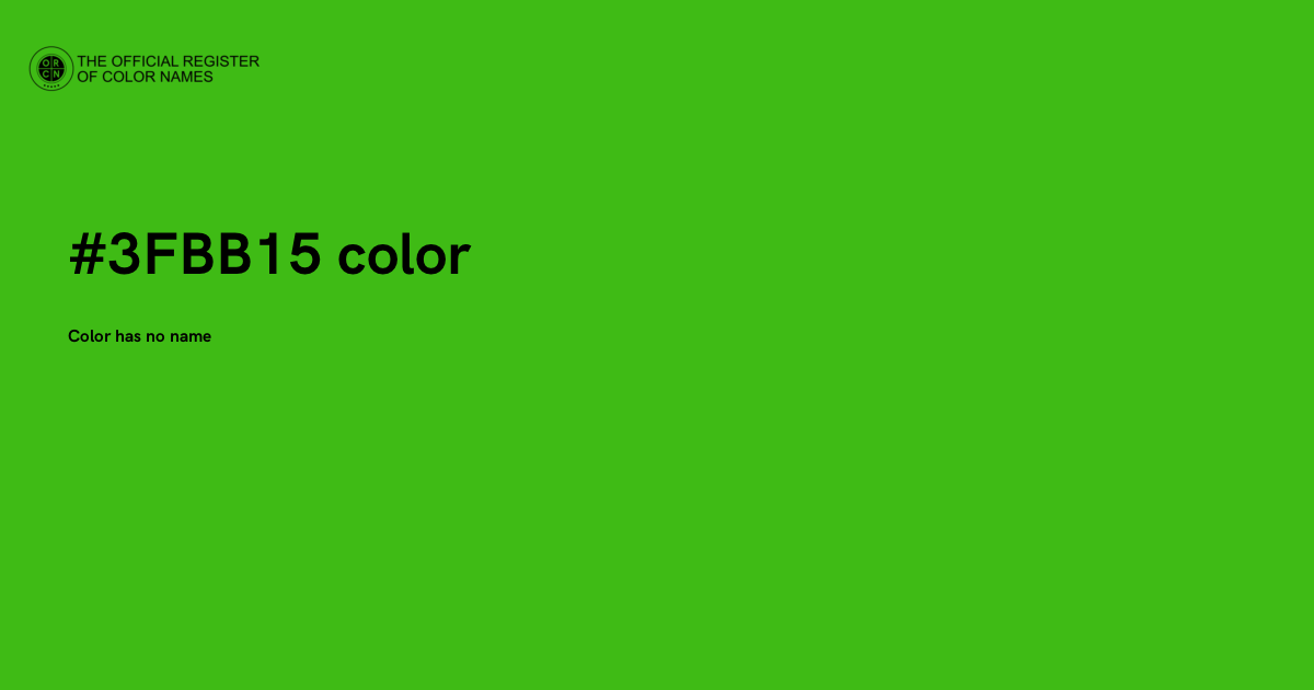 Color #3FBB15 - The Official Register of Color Names