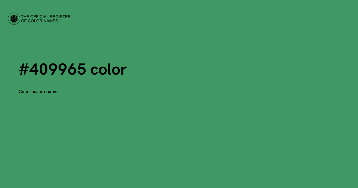 Color #409965 - The Official Register of Color Names