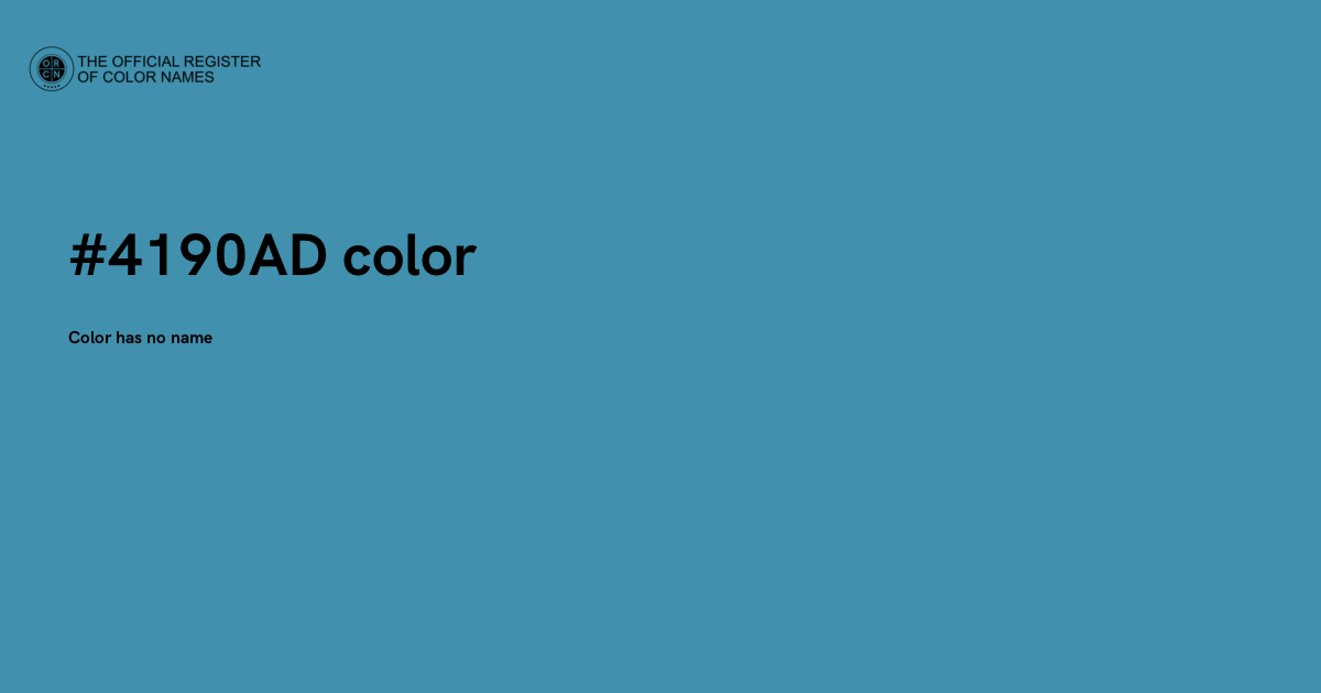 Endorphin color - #4190AD - The Official Register of Color Names