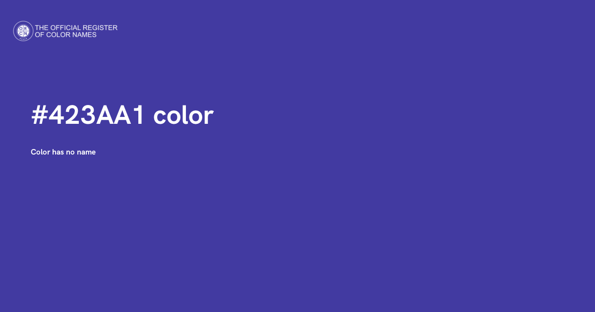 Color #423AA1 - The Official Register of Color Names