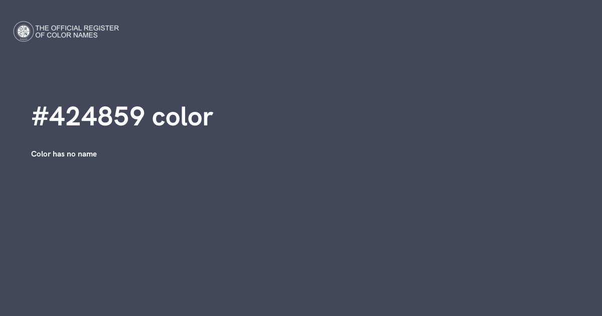 Dark Grayish Sapphire Blue color - #424859 - The Official Register of ...