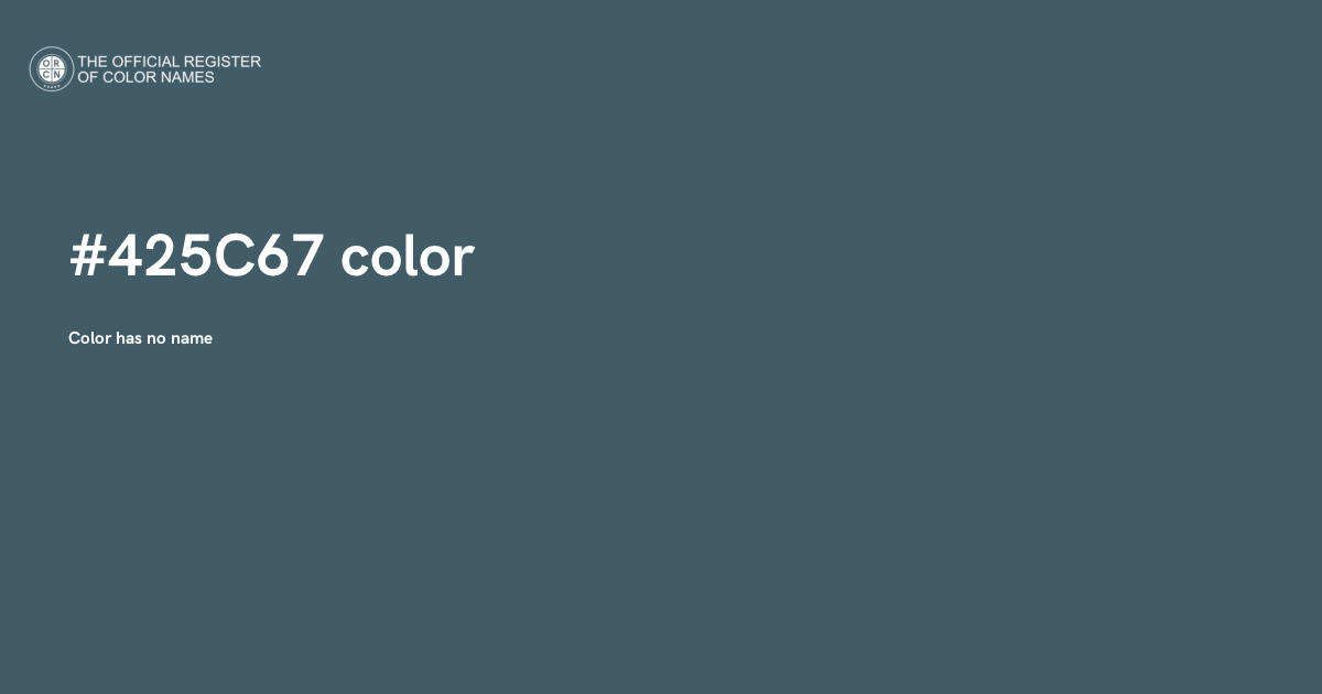 Color #425C67 - The Official Register of Color Names