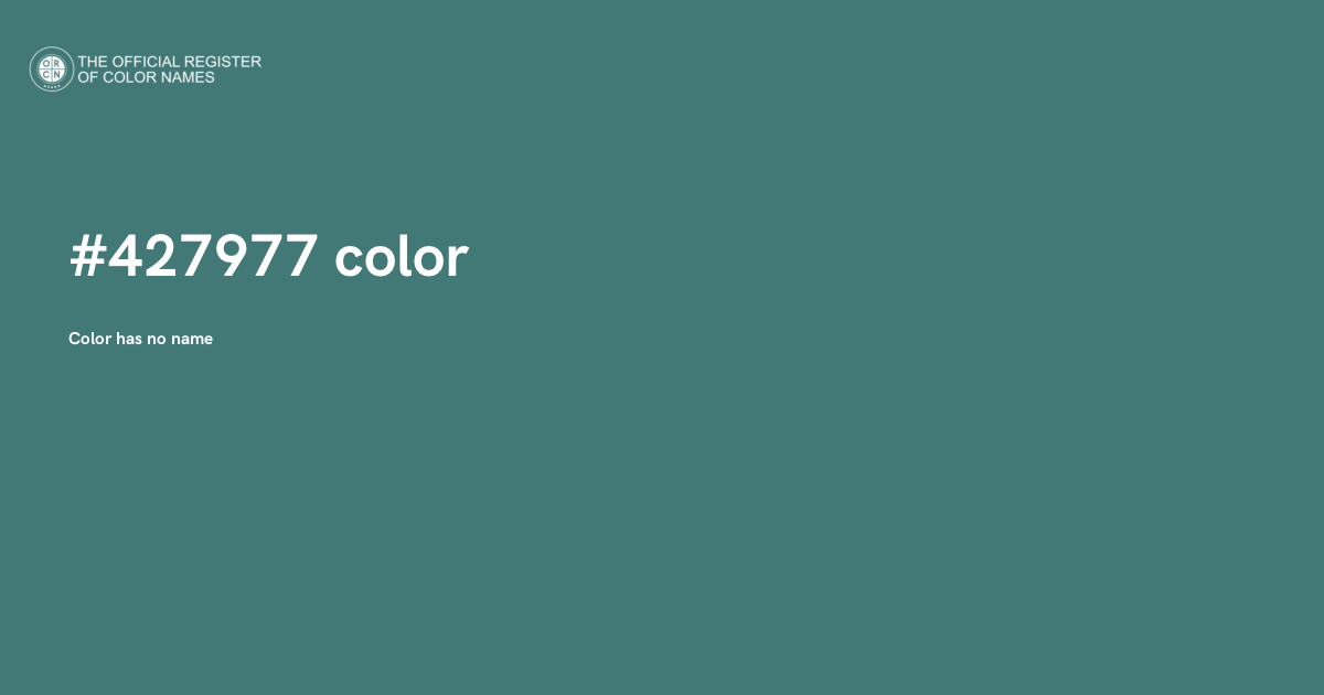 Faded Jade color - #427977 - The Official Register of Color Names