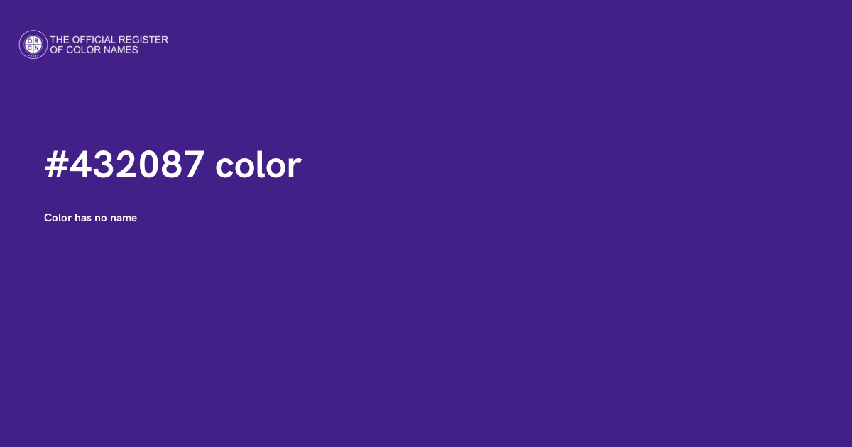 Jeep Duck Purple color - #432087 - The Official Register of Color Names