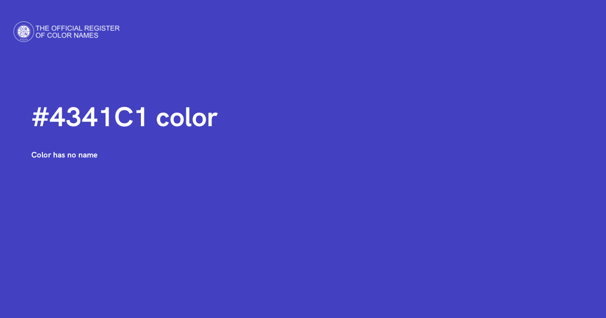 Color #4341C1 - The Official Register of Color Names