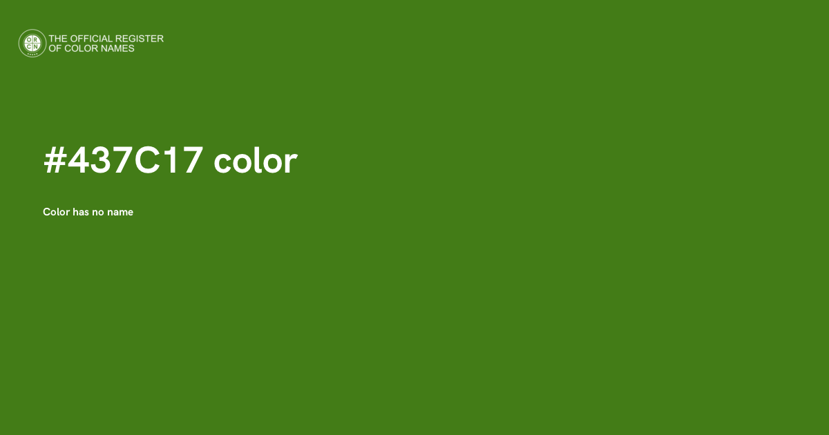Seaweed Green color - #437C17 - The Official Register of Color Names