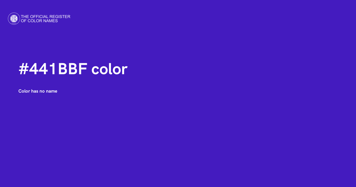 Color #441BBF - The Official Register of Color Names