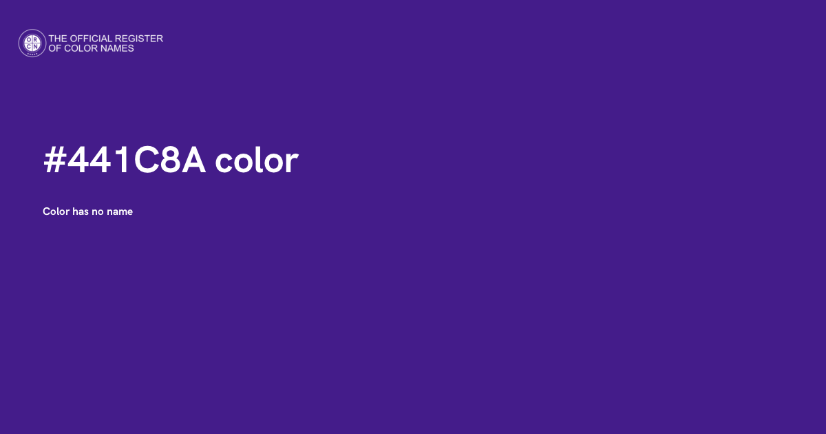 Color #441C8A - The Official Register of Color Names