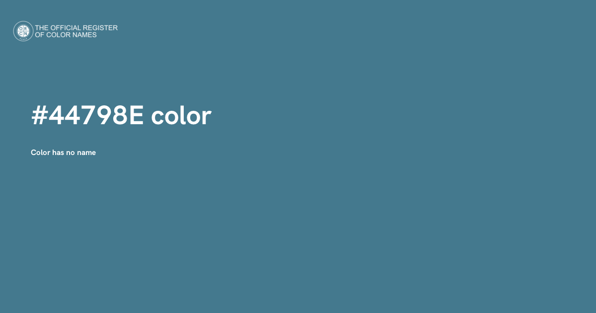 Jelly Bean Blue color - #44798E - The Official Register of Color Names