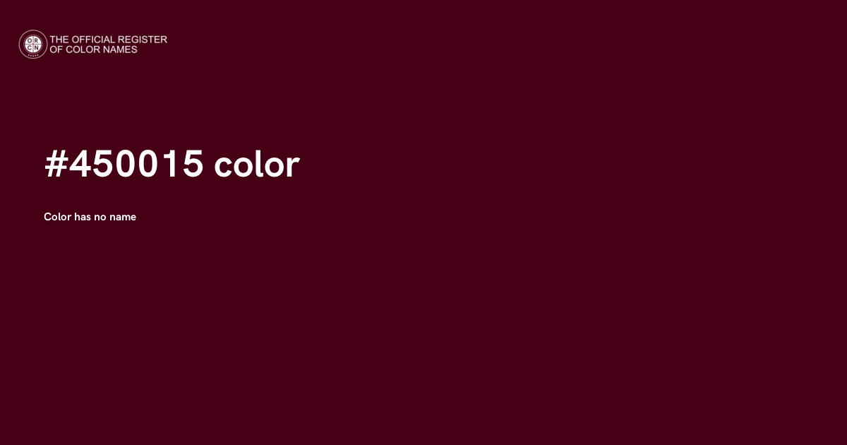 Color #450015 - The Official Register of Color Names