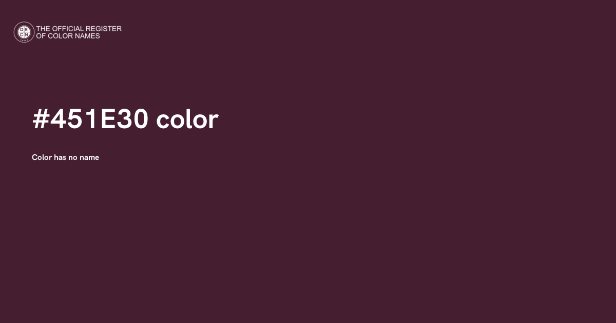 Color #451E30 - The Official Register of Color Names