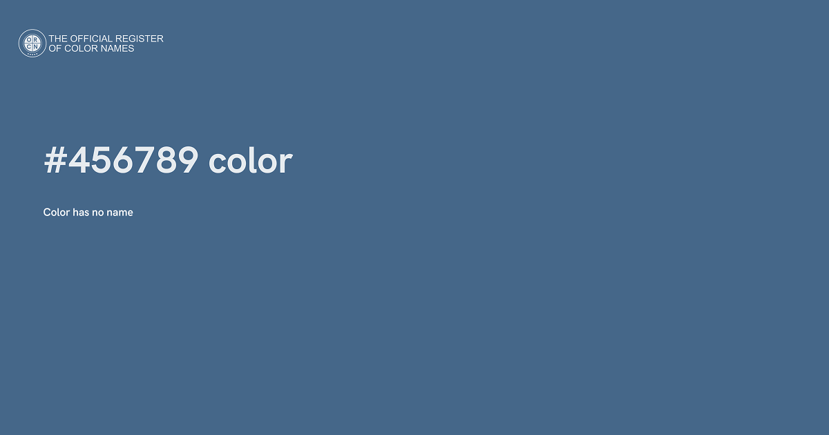 Color #456789 - The Official Register of Color Names