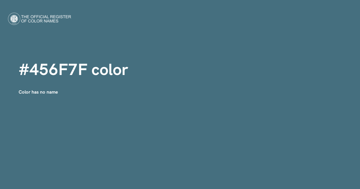 Color #456F7F - The Official Register of Color Names