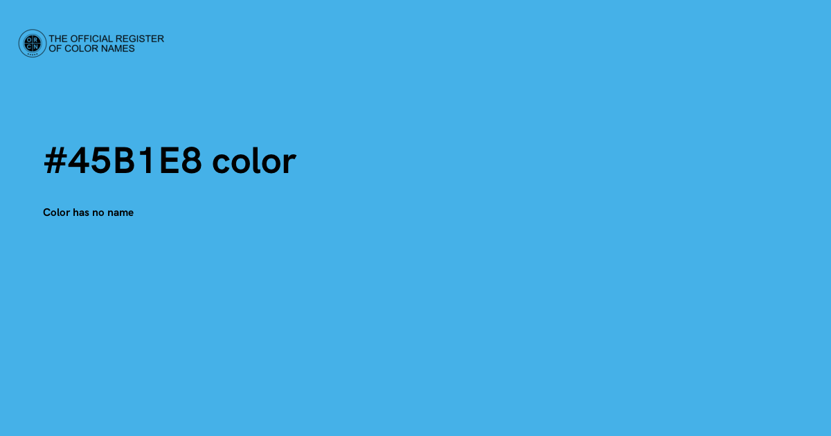 Picton Blue color - #45B1E8 - The Official Register of Color Names