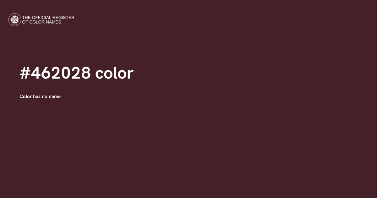 Red Earth color - #462028 - The Official Register of Color Names