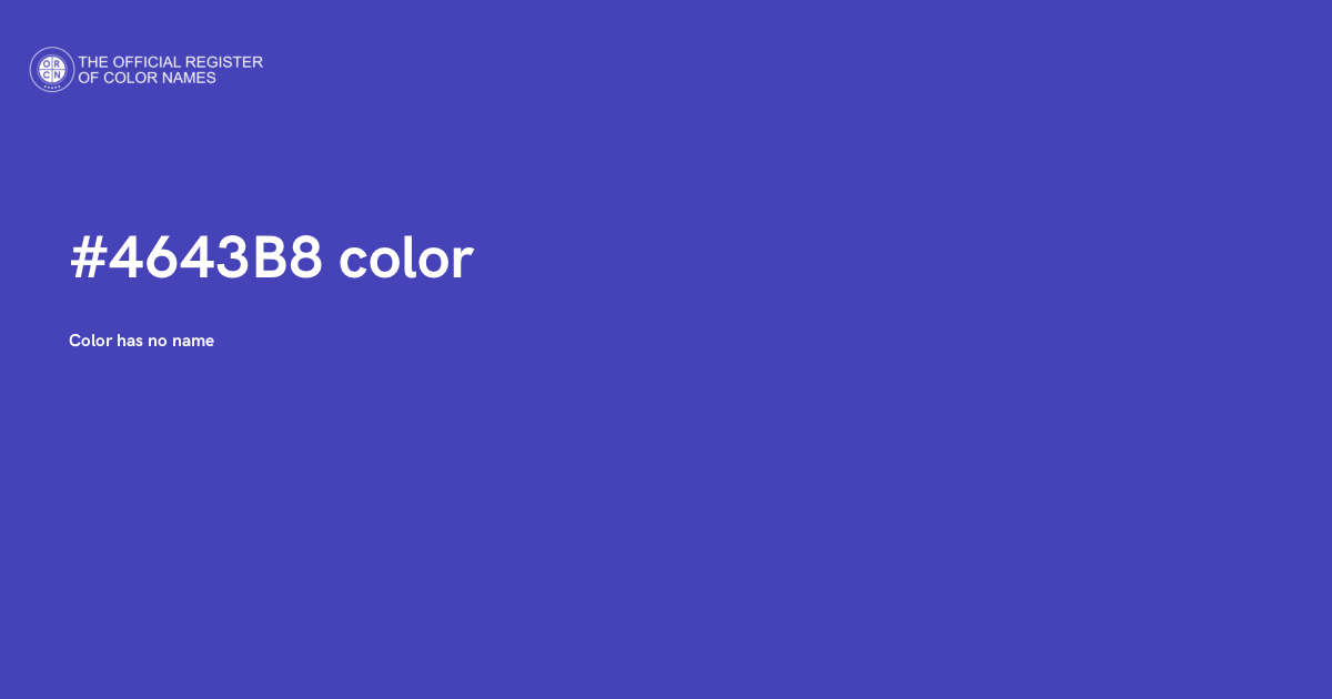 Color #4643B8 - The Official Register of Color Names