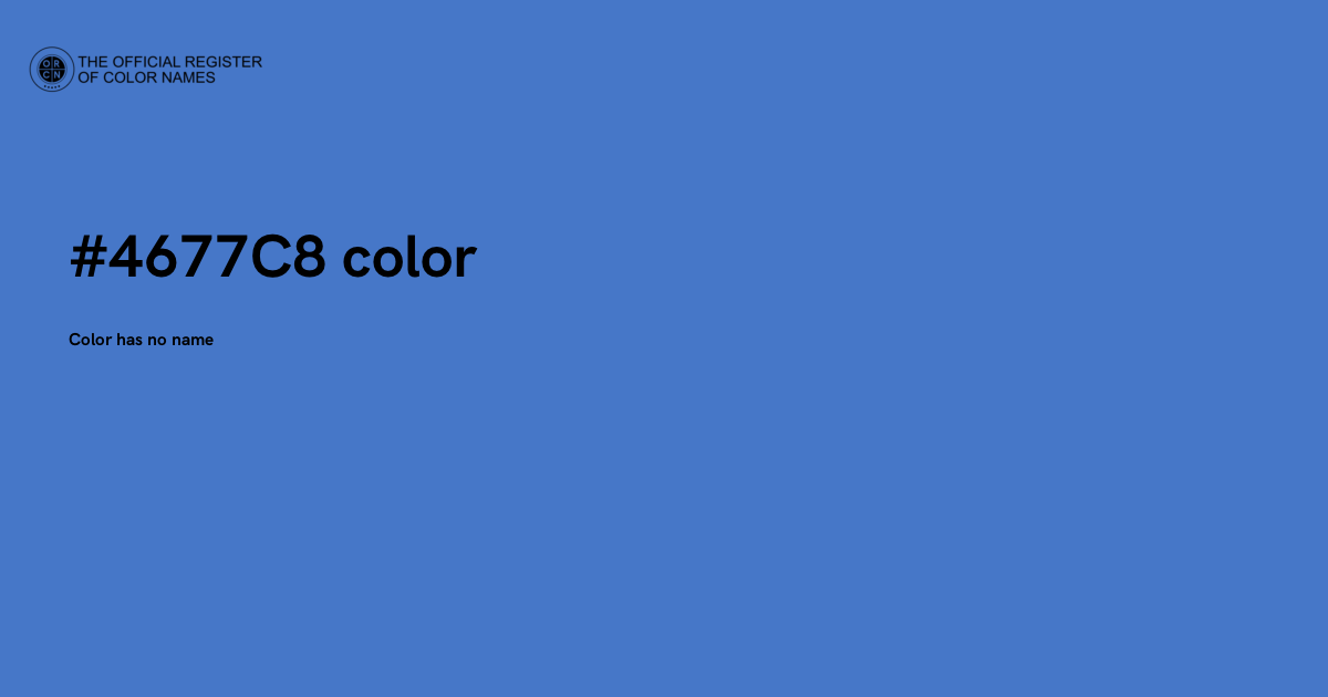 Skydiver color - #4677C8 - The Official Register of Color Names
