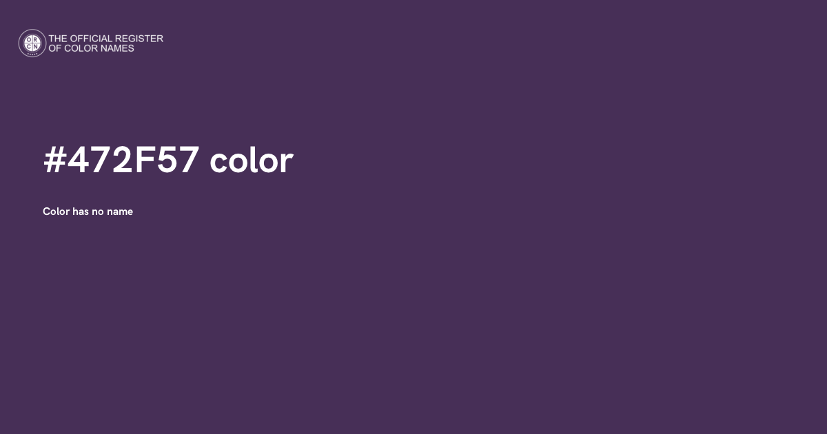 Color #472F57 - The Official Register of Color Names