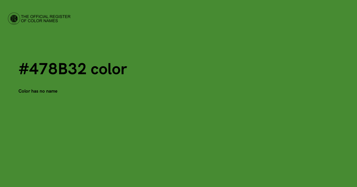 Color #478B32 - The Official Register of Color Names
