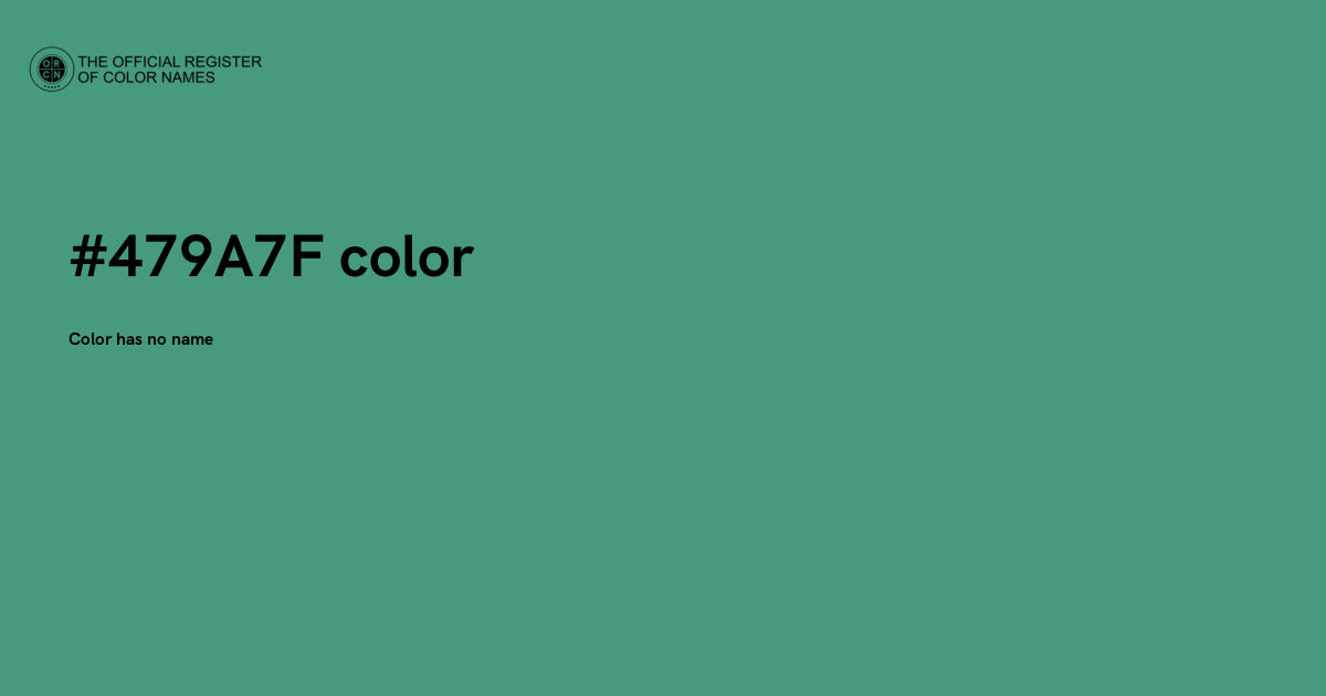 Color #479A7F - The Official Register of Color Names